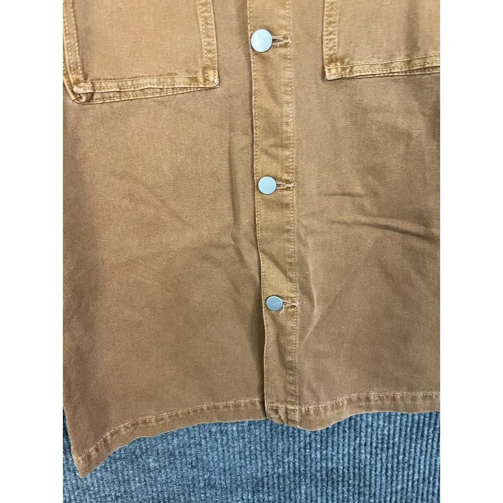 Joe's Jeans | Tops | Joes Shacket Womens Small Brown Button Up Ranch ...